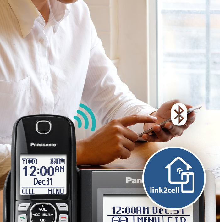 Panasonic Link2Cell Cordless Phone System with 3, Digital Answering Machine, KX-TGF57x Series