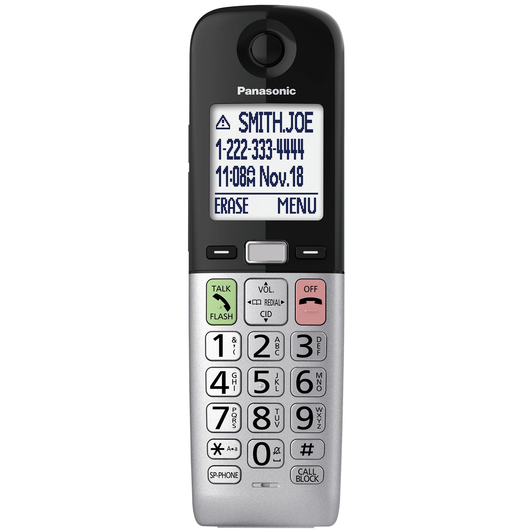 Easy-to-Use Cordless Phone with Flashlight and Quick-Touch Dialing - K