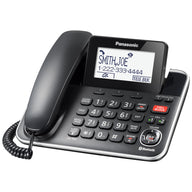 Panasonic Corded Phone System with 2 Cordless Handsets, Digital Answering Machine - KX-TGF882B