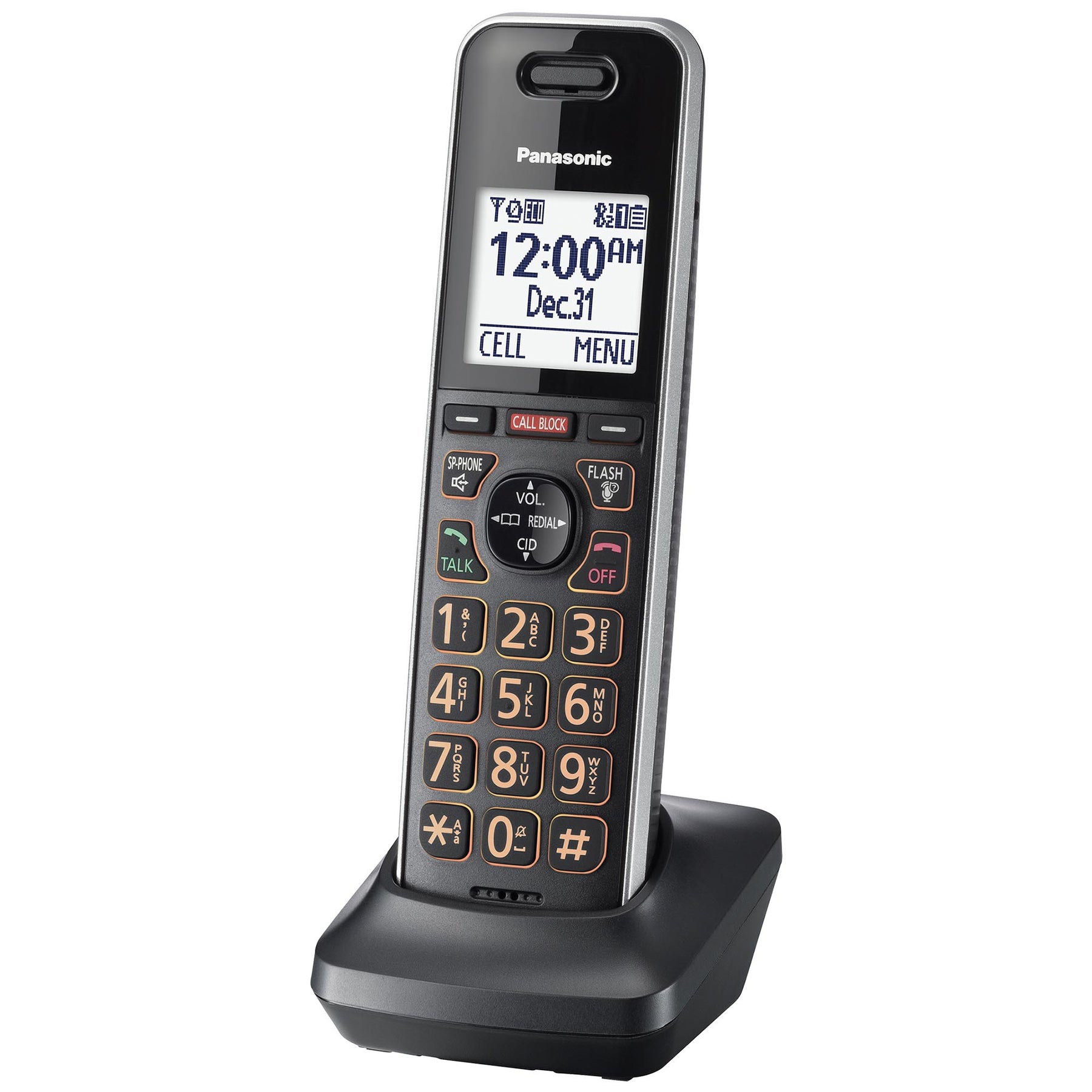Panasonic Corded Phone System with 2 Cordless Handsets, Digital Answering Machine - KX-TGF882B