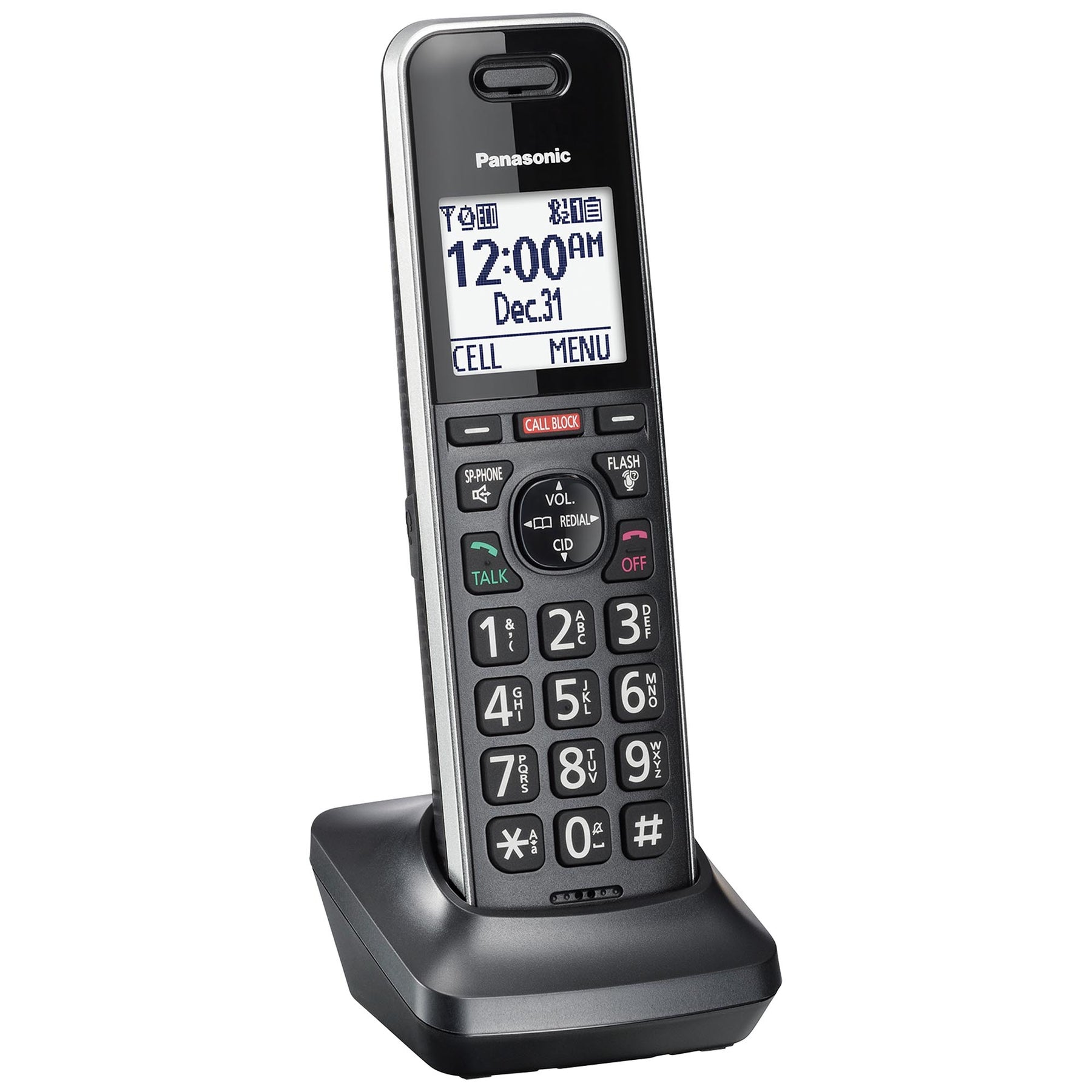 Panasonic Corded Phone System with 2 Cordless Handsets, Digital Answering Machine - KX-TGF882B