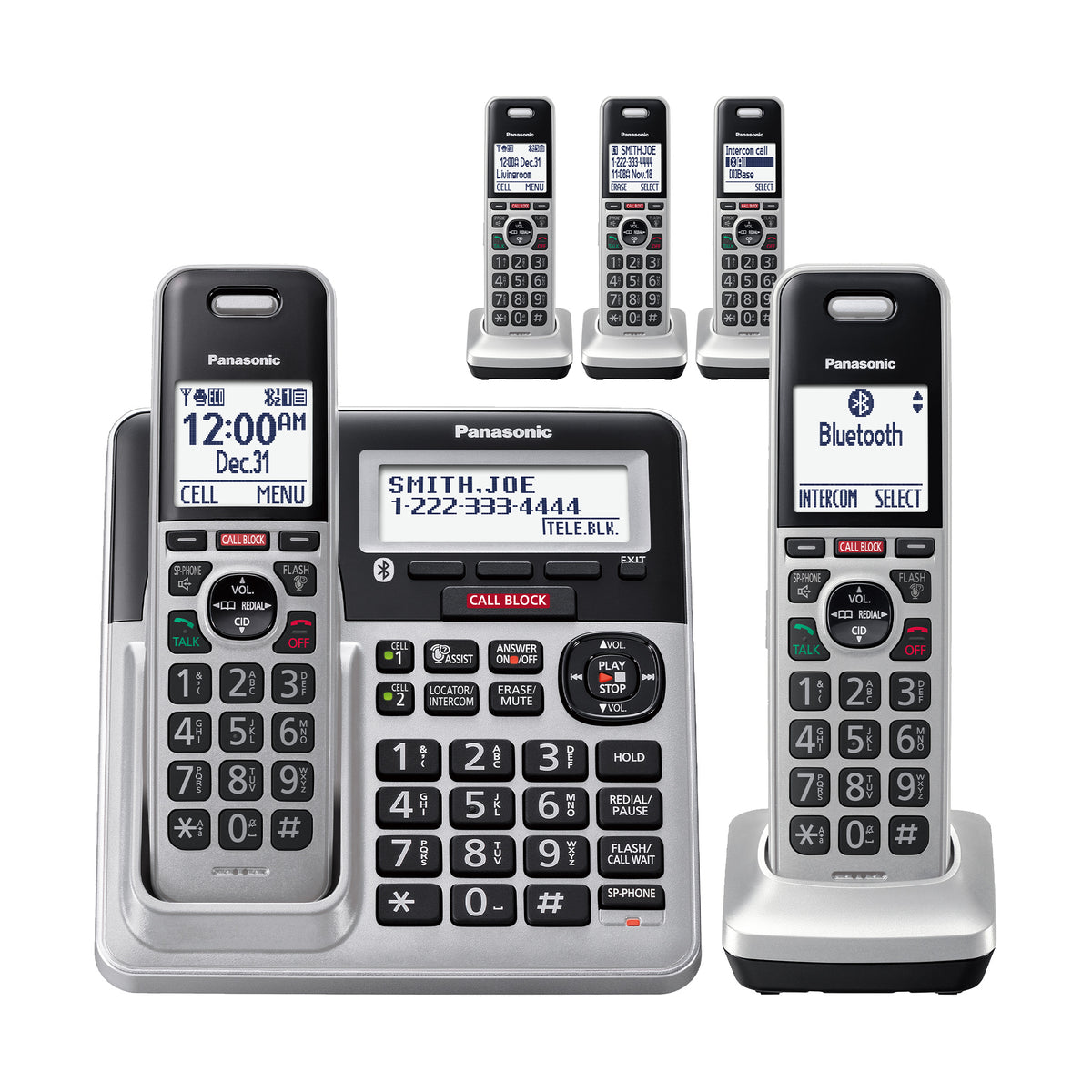 Panasonic Link2Cell Cordless Phone System with Digital Answering Machine, KX-TGF97x Series