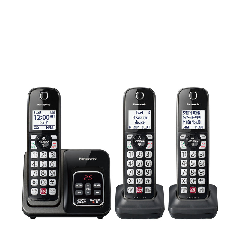 Panasonic Cordless Phone with Answering Machine, Advanced Call Block ...