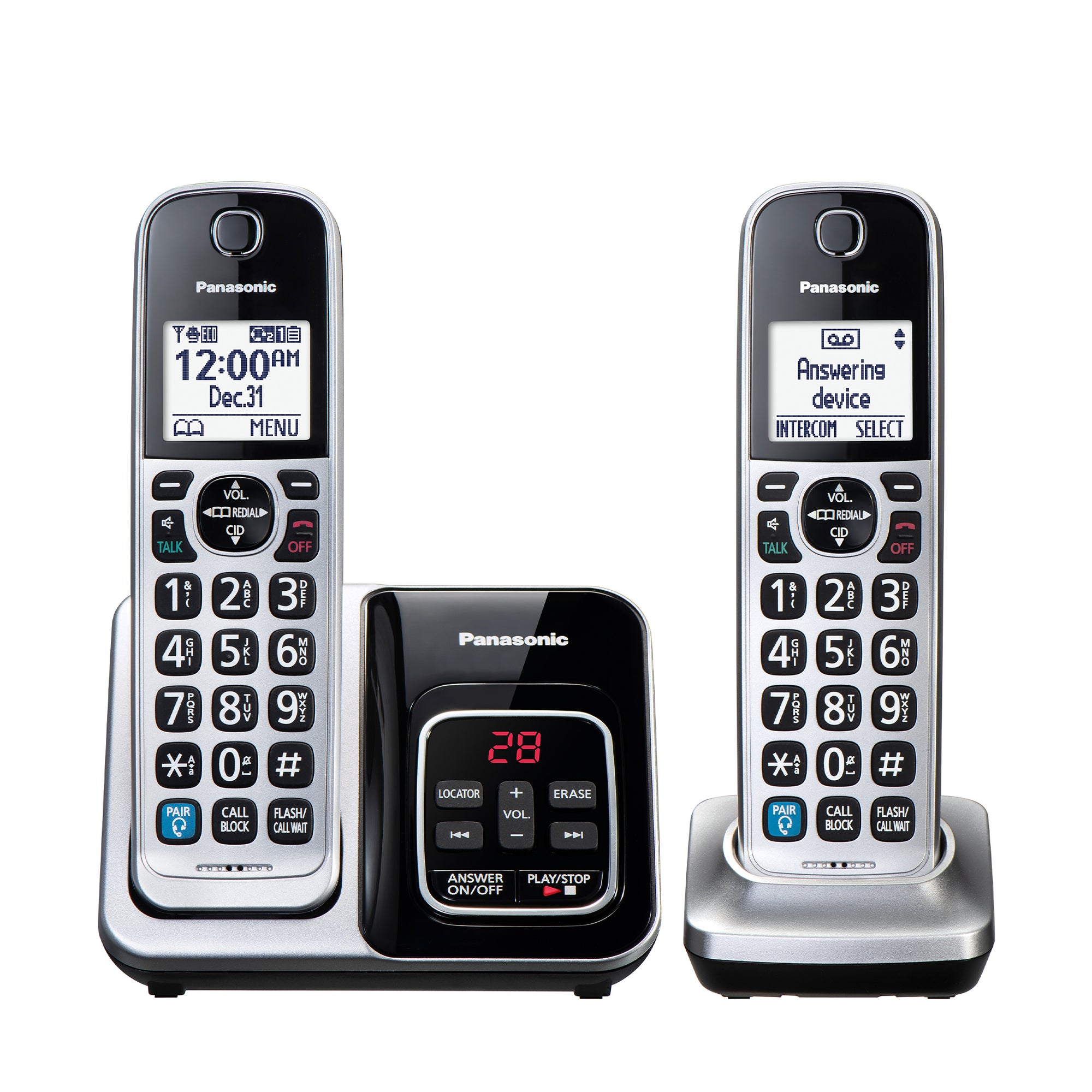 Panasonic Bluetooth Pairing Cordless Phone System Digital Answering System, KX-TGD89x Series